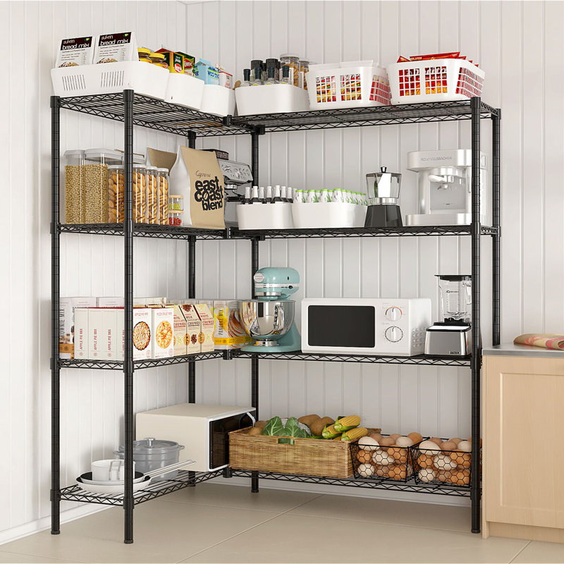 Rebrilliant Olachi 69.7'' W Metal Shelving Unit & Reviews | Wayfair